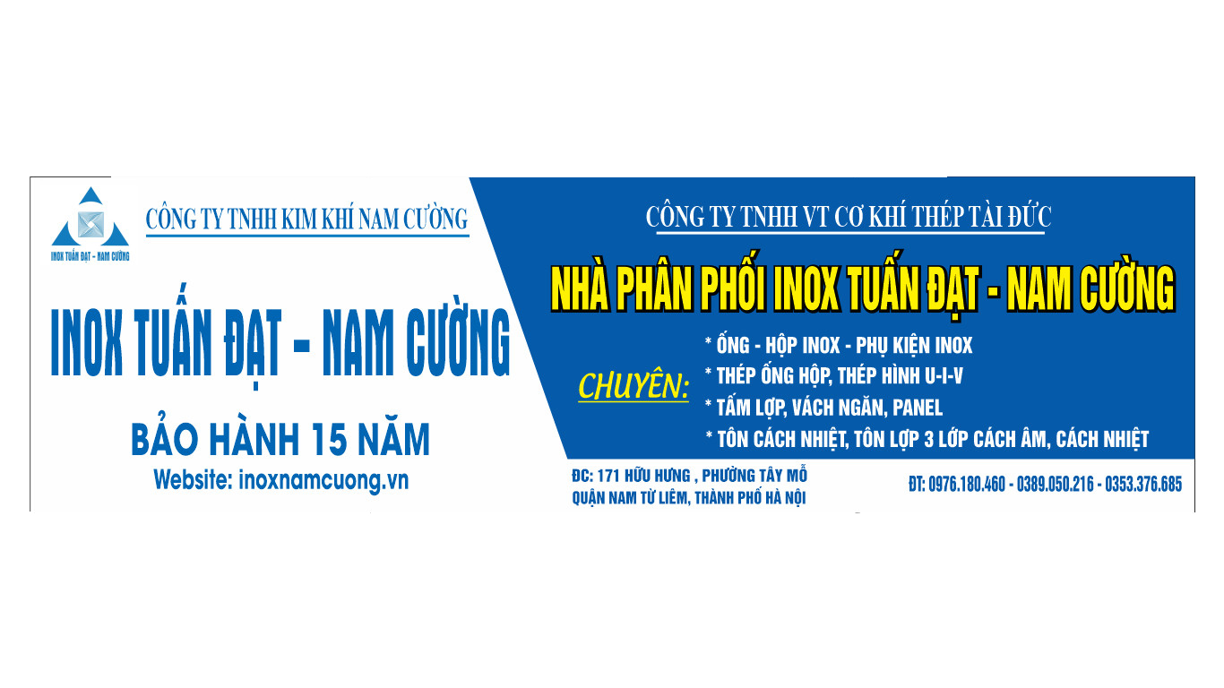BẢNG TRA KHỔI LƯỢNG ỐNG HỘP TRANG TRÍ INOX TUẤN ĐẠT - NAM CƯỜNG - Inox ...